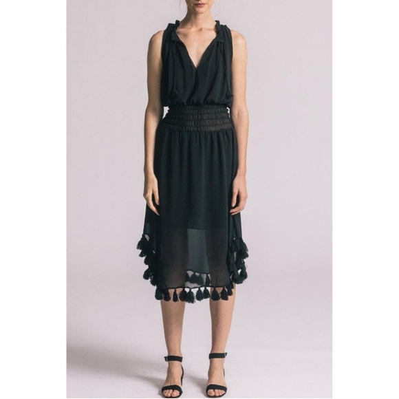 Misa Los Angeles | Dresses | Misa Los Angeles Athena Black Midi Dress ...